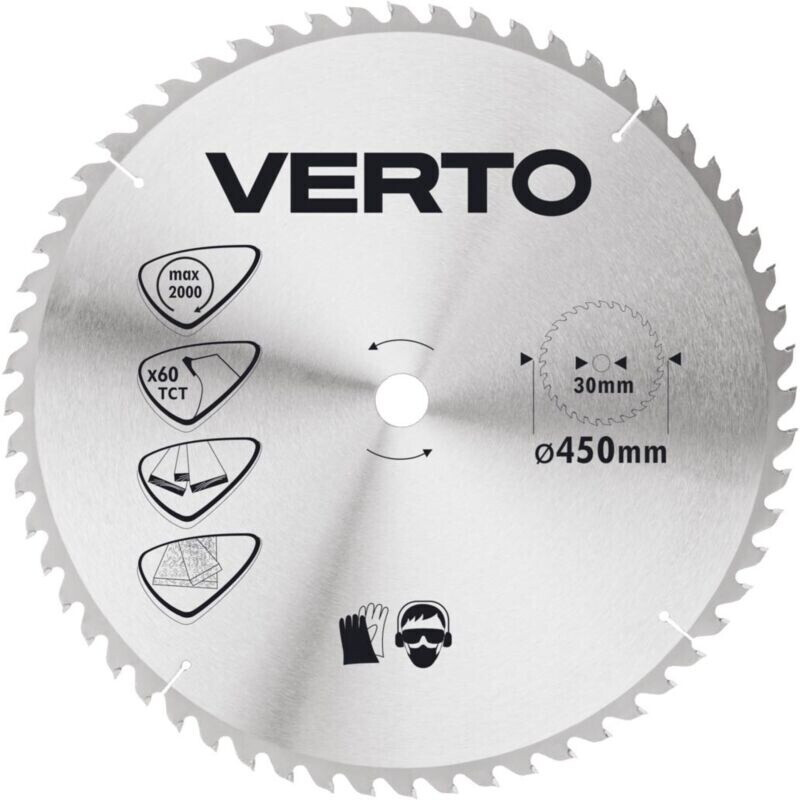 VERTO Widia-Sägeblatt 450x30mm, 60 Zähne, für Holz (61H150) ab 41,08 ...