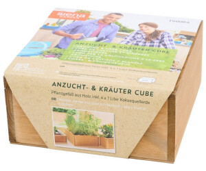 Siena Garden Anzucht- & Kräuter Cube inkl. 4x1L Quellerde, hellbraun ...