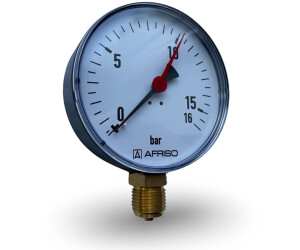 Afriso RF-Manometer radial unten, Kunststoff/Messing, 0-16bar, Ø100mm ...