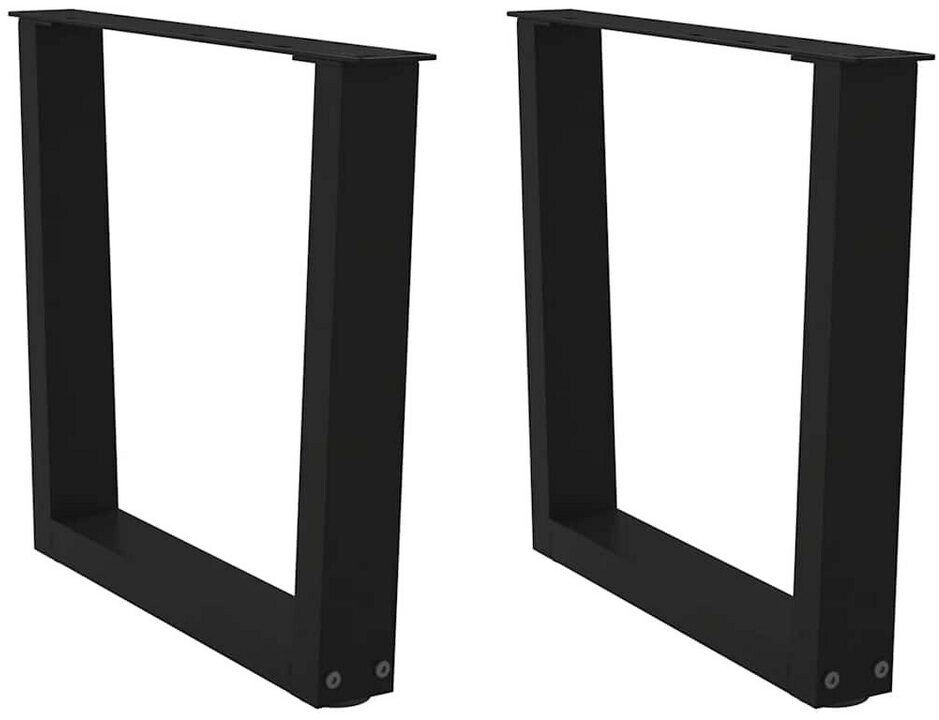 vidaXL Couchtischbeine V-Form, schwarz, 50x(42-43,3)cm, Stahl, 2 Stück ...