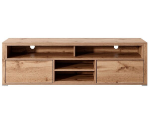Beautysofa BELLA TV-Schrank 2 Türen, offenes Regal, LED, 137cm, Eiche ...