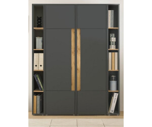 Furn.Design Center Aktenschrank-Set 4-teilig, grau matt / Eiche Wotan ...