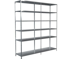 Schulte Steck-Grundregal mit Anbauregal, verzinkt, 230x200x50cm, 12 ...