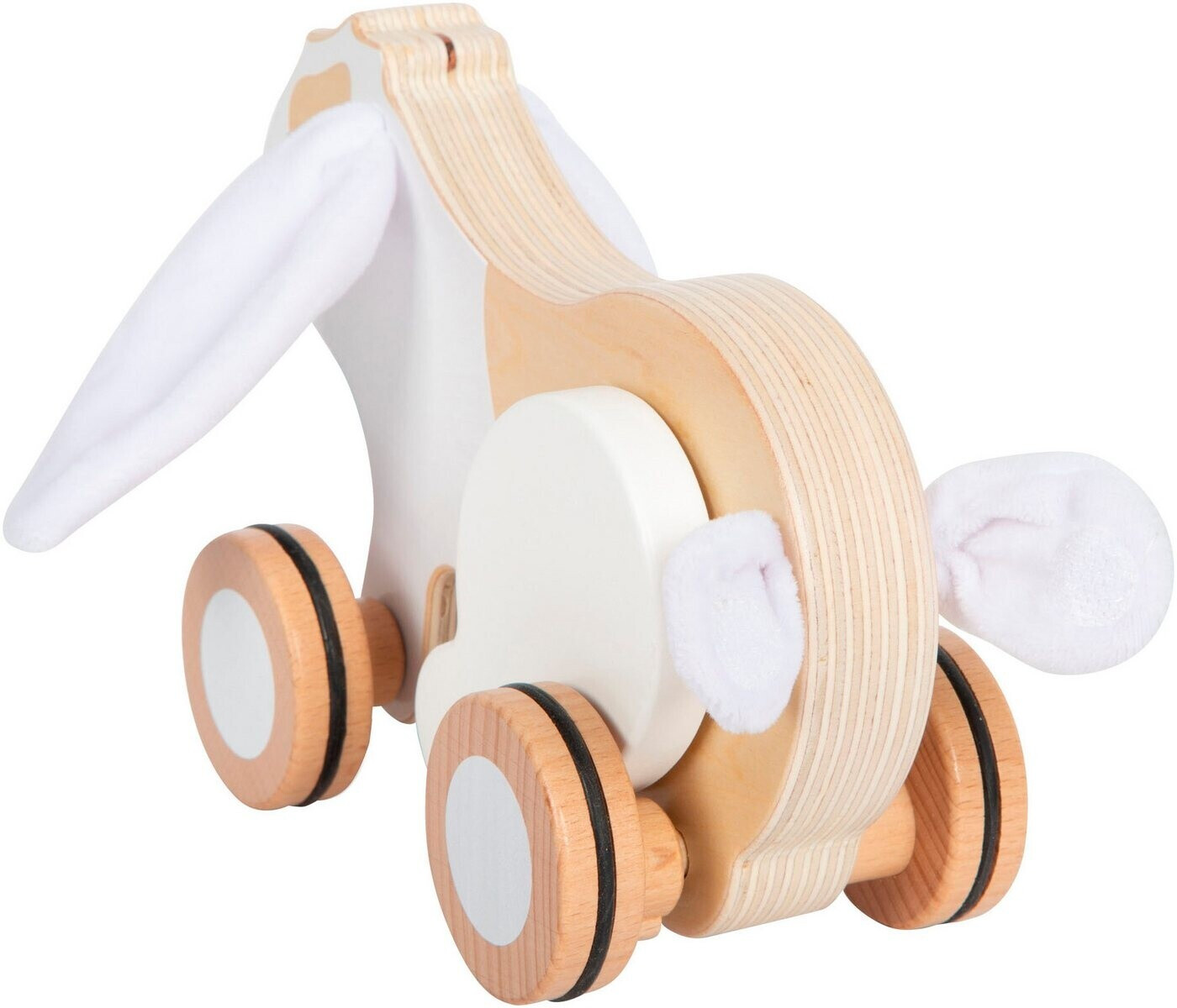 Small Foot Design Ziehspielzeug Hase aus Holz mit quietschenden Ohren ...