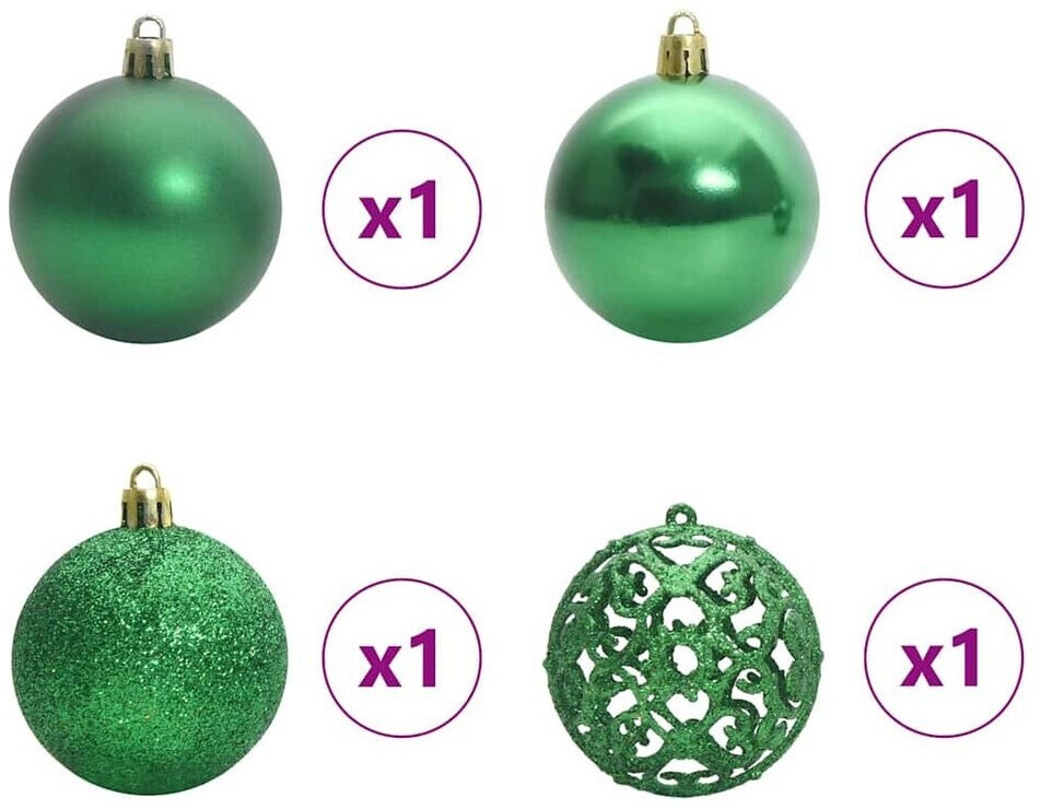 vidaXL Künstlicher Weihnachtsbaum grün/weiß 120cm PVC und Metall ...