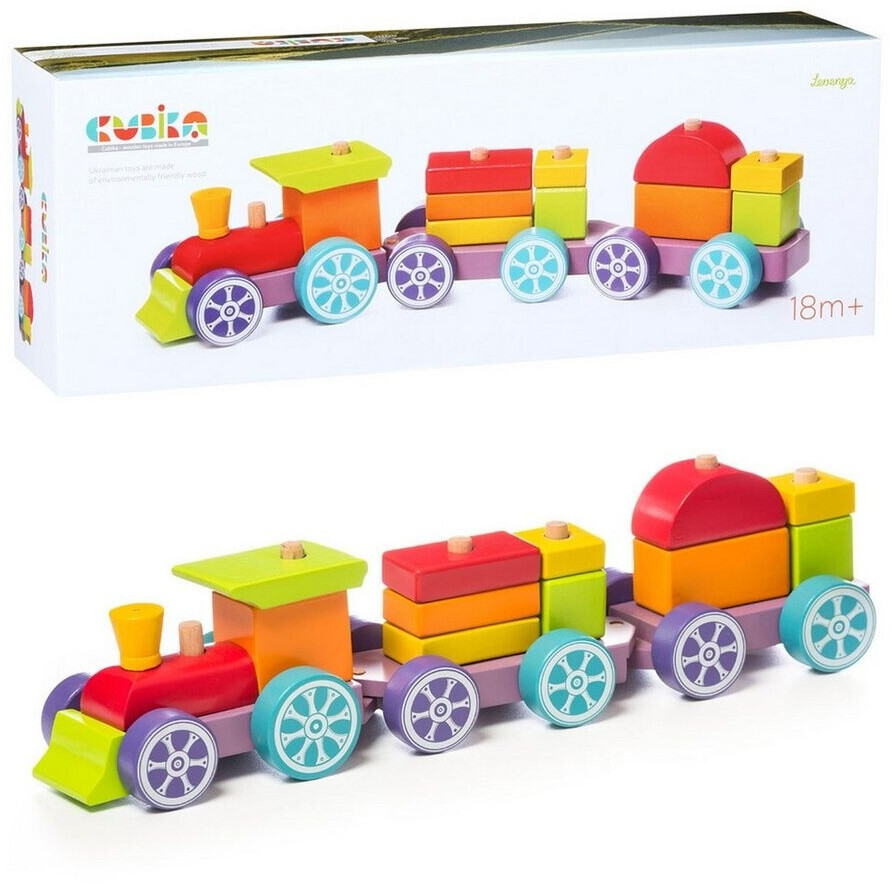 Cubika Regenbogen Express Holzzug Stapelspiel, 15 Teile (12923) ab 15 ...