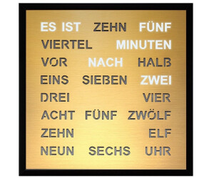 Filius Wort-Wanduhr quadratisch, goldfarben, 40cm (0402-9) ab 239,20 ...