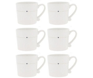 Bastion Collections Natural Heart Line Tassen 6er-Set, Herzen, beige ...