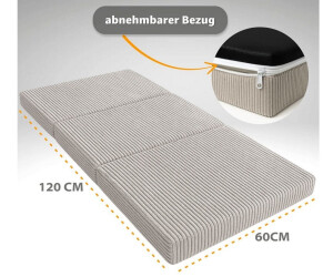 Totsy Baby Klappmatratze Baby 60x120cm, beige mit weißen Sternen ab 36 ...
