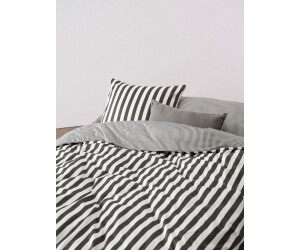 Marc O'Polo Classic Stripe Satin-Bettwäsche anthrazit 135x200+80x80 ab ...