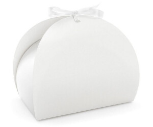 PartyDeco Kuchenbox weiß, faltbar, 16,5x14x9,5cm, 10 St. (pudcs16-008 ...