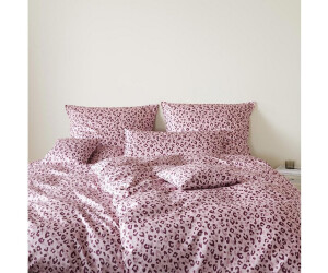 Elegante Leolook Bettwäsche Mako-Satin, rose-bordeaux, 135x200+80x80cm ...