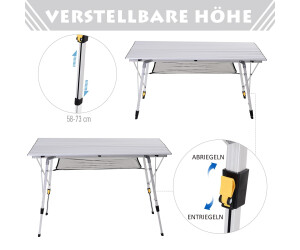 Outsunny 120 cm folding aluminium table, grey ab 64,90 ...