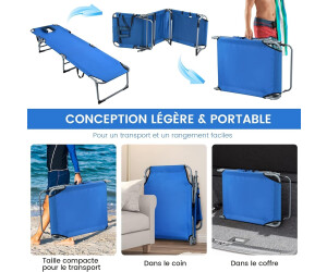 Costway 5-position camping recliner, blue ab 42,99 € | Preisvergleich ...