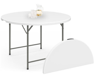 IDMarket Folding round table, 122 cm, white ab 54,99 € | Preisvergleich ...