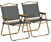 Outsunny Set of 2 camping chairs with wooden armrests ab 54,90 ...