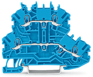 Wago Doppelstockklemme Durchgangsklemme N/N 1mm² blau (2000-2204) ab 67 ...