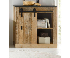 Furn.Design Stove Kommode Used Wood anthrazit mit Schiebetüren, 93x91cm ...
