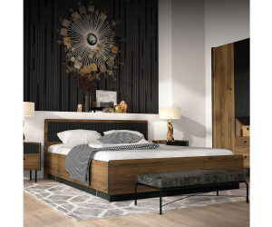 Beautysofa Piano TV-Schrank 3 Türen, schwarz/Nussbaum, 200x47x40cm ab ...