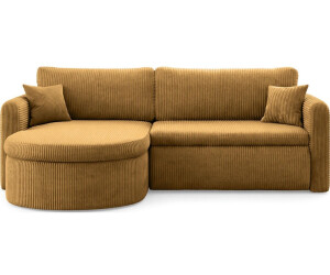 WFL GROUP Cora Ecksofa L-Form mit Schlaffunktion & Stauraum, senfgelb ...