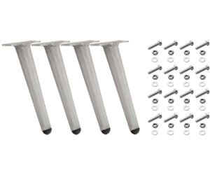 CLP Möbelfüße 4er-Set Aluminium Holzoptik hellgrau 21cm ab 39,90 ...