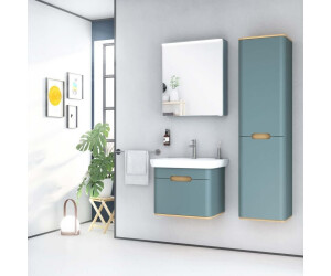 Vitra Sento Hochschrank mit Wäschekorb, 1 Tür, 40x155,5cm, fjordgrün ...