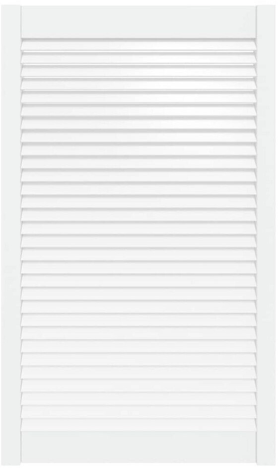 vidaXL Schranktür Lamellen-Design weiß 99,3x59,4cm Massivholz Kiefer ab ...