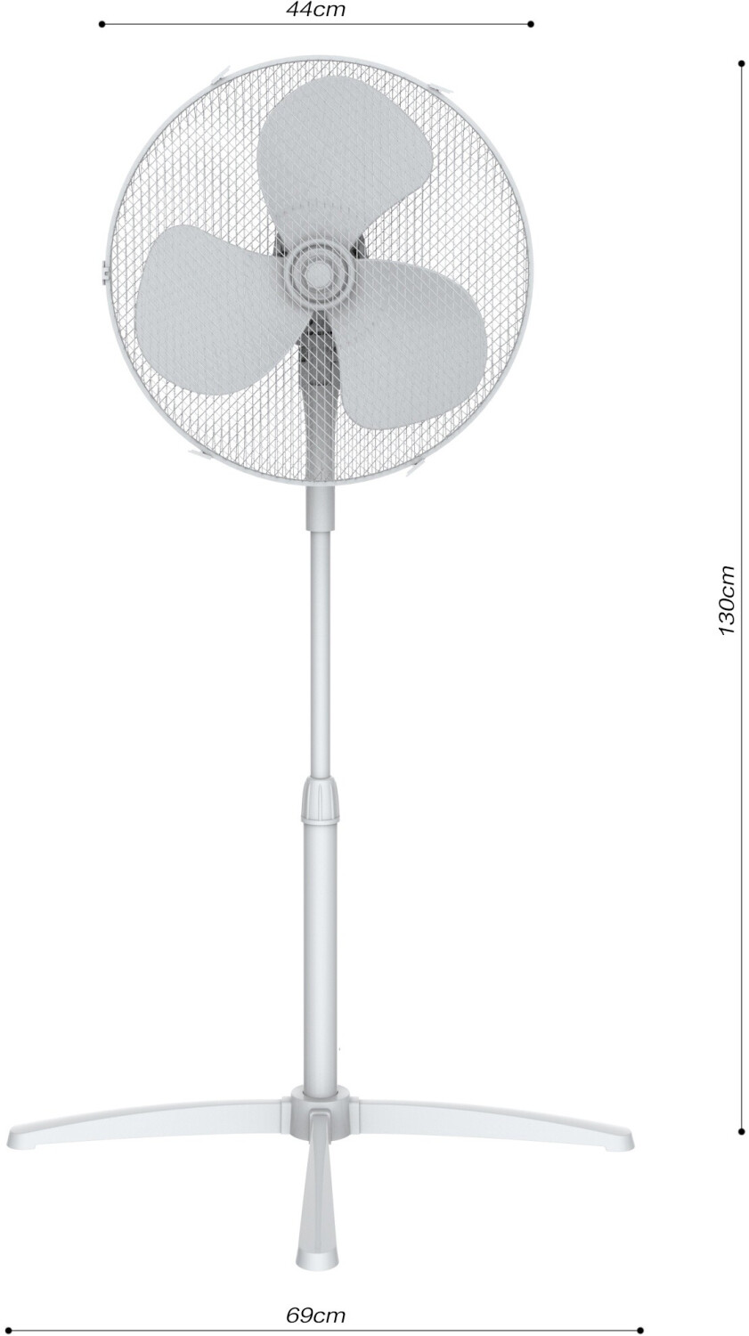 Midea FS40-20M Standventilator 40cm 3 Stufen 80° Oszillation (FS40-20M ...