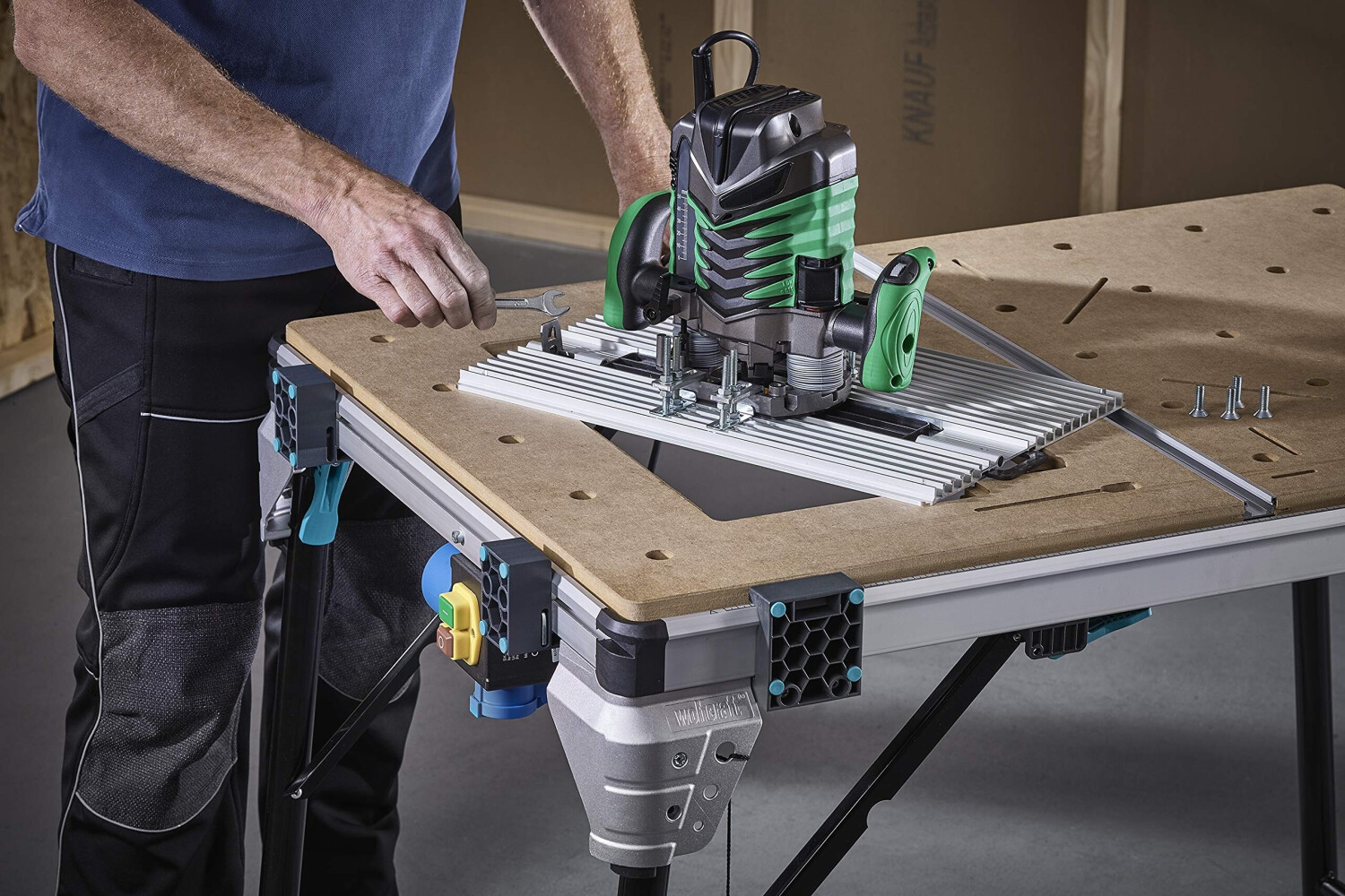 Wolfcraft MASTER cut 2600 Maschinenplatte, Metall, silber (6899000) ab ...