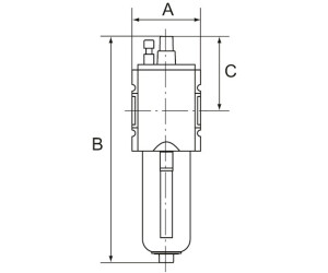 Riegler FUTURA Nebelöler mit Metallbehälter und Sichtrohr, BG 2, G 1/2 ...