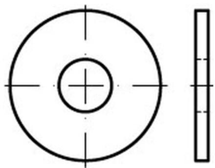 Reyher Unterlegscheibe große Reihe, Edelstahl A2, 200HV, 16mm (ISO 7093 ...