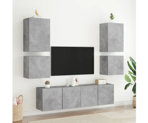 Buy vidaXL TV Wall Cabinets Set of 2, concrete grey, 40.5x30x40cm ...