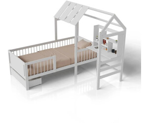 Juskys Yari Lit Enfant avec Bureau & Tiroir, Bois de Pin, 90x200cm ...