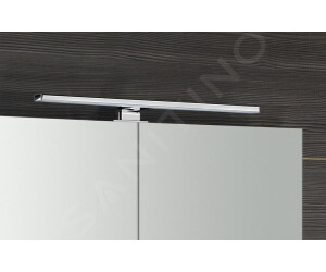 Sapho RIWA Spiegelschrank mit LED-Beleuchtung, 81x70x17cm, weißer Glanz ...