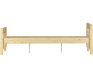 Erst-Holz Massivholzbett Kiefer 160x200 mit wählbarem Farbpolster (V-60 ...