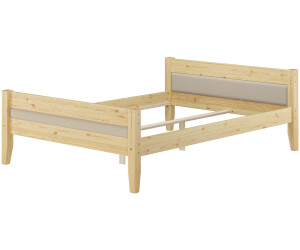 Erst-Holz Massivholzbett Kiefer 160x200 mit wählbarem Farbpolster (V-60 ...
