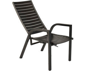 Merxx Siros Gartenmöbel-Diningset 7-tlg., Aluminium/Akazien, schwarz ...
