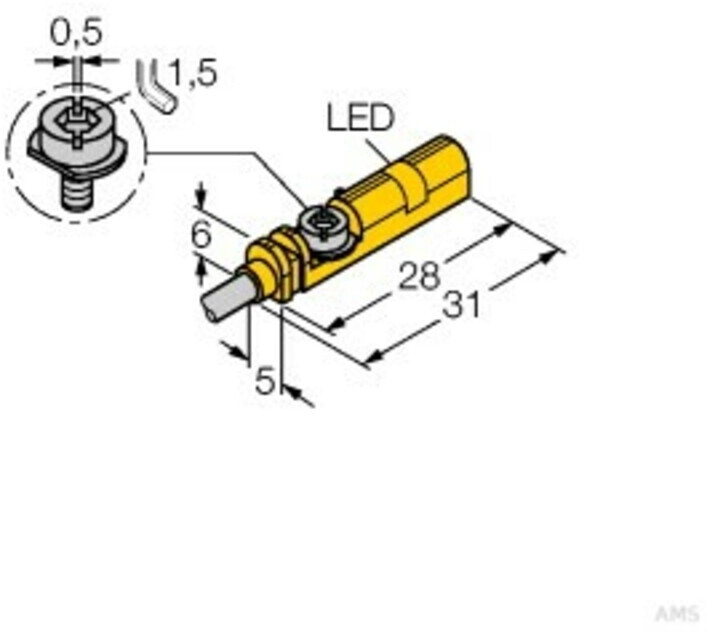 Turck Magnetfeldsensor für Pneumatikzylinder BIMUNTAP6X/S1160 7M ...