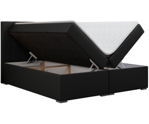 MKS Meble LOPE Boxspringbett 140x200cm, Kunstleder, schwarz, H4 (LOPE ...