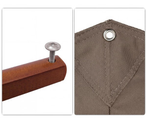 Mendler HWC-C57b Sonnenschirm-Ersatzbezug, rund Ø3m, Polyester, taupe ...