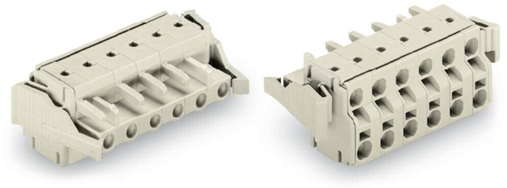 Wago 2-Leiter-Federleiste Push-in CAGE CLAMP® 2,5mm² lichtgrau (721 ...