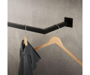 ML-Design Kleiderstange U-Form Wandmontage, Stahl, schwarz, 30x90cm ...