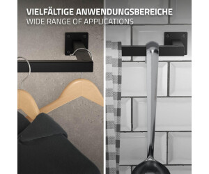 ML-Design Kleiderstange U-Form Wandmontage, Stahl, schwarz, 30x90cm ...