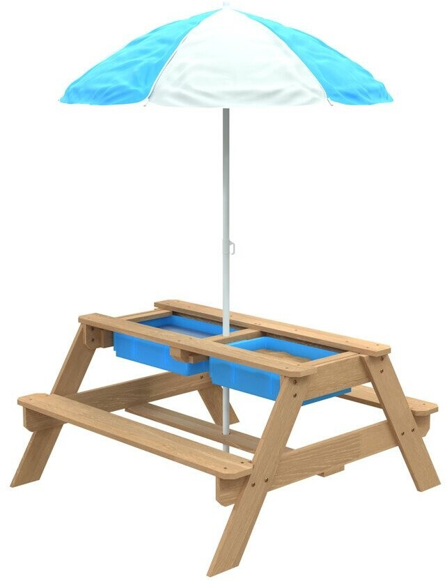 TP Toys Tiger Kinder-Spieltisch & Matschtisch, Holz, mit Sonnenschirm ...