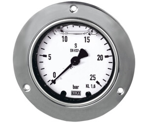 Riegler Glyzerinmanometer Frontring, G 1/2 hinten exzentrisch, 0-250,0 ...