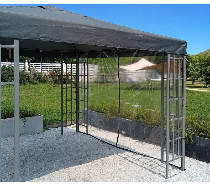 QUICK STAR Seitenteil mit Reißverschluss 300x200cm, PVC transparent ...
