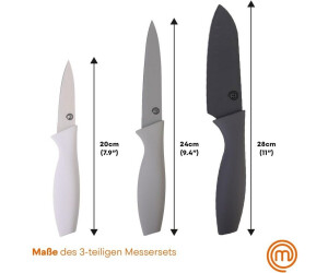 Master Chef Küchenmesser-Set 3-teilig, Edelstahl, grau (Knife Set of 3 ...