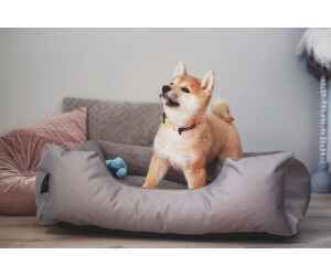 BedDog LUPI Hundebett, waschbar, schwarz/braun, S 55x40cm (LUPI-S-BLACK ...