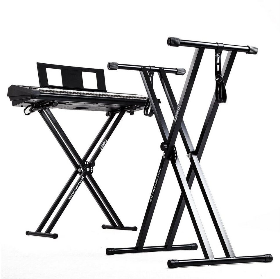Duronic KS2B Support Clavier réglable en hauteur, double barre, jusqu'à ...