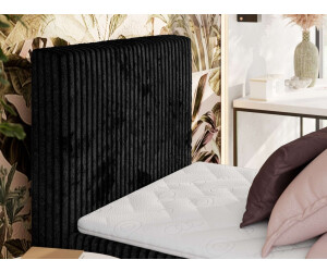 MKS Tiliano Boxspringbett 90x200 Stauraum, Cordstoff, schwarz ...